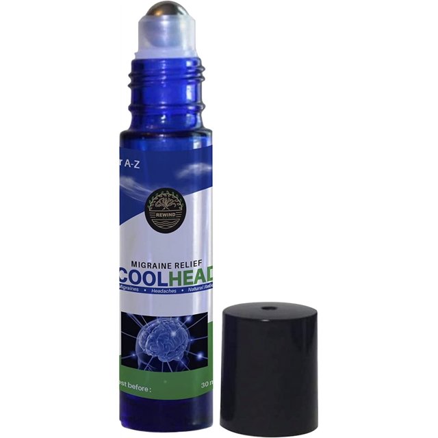 COOLHEAD Migraine Relief Essential Oil Roll-on, Headache Relief ...