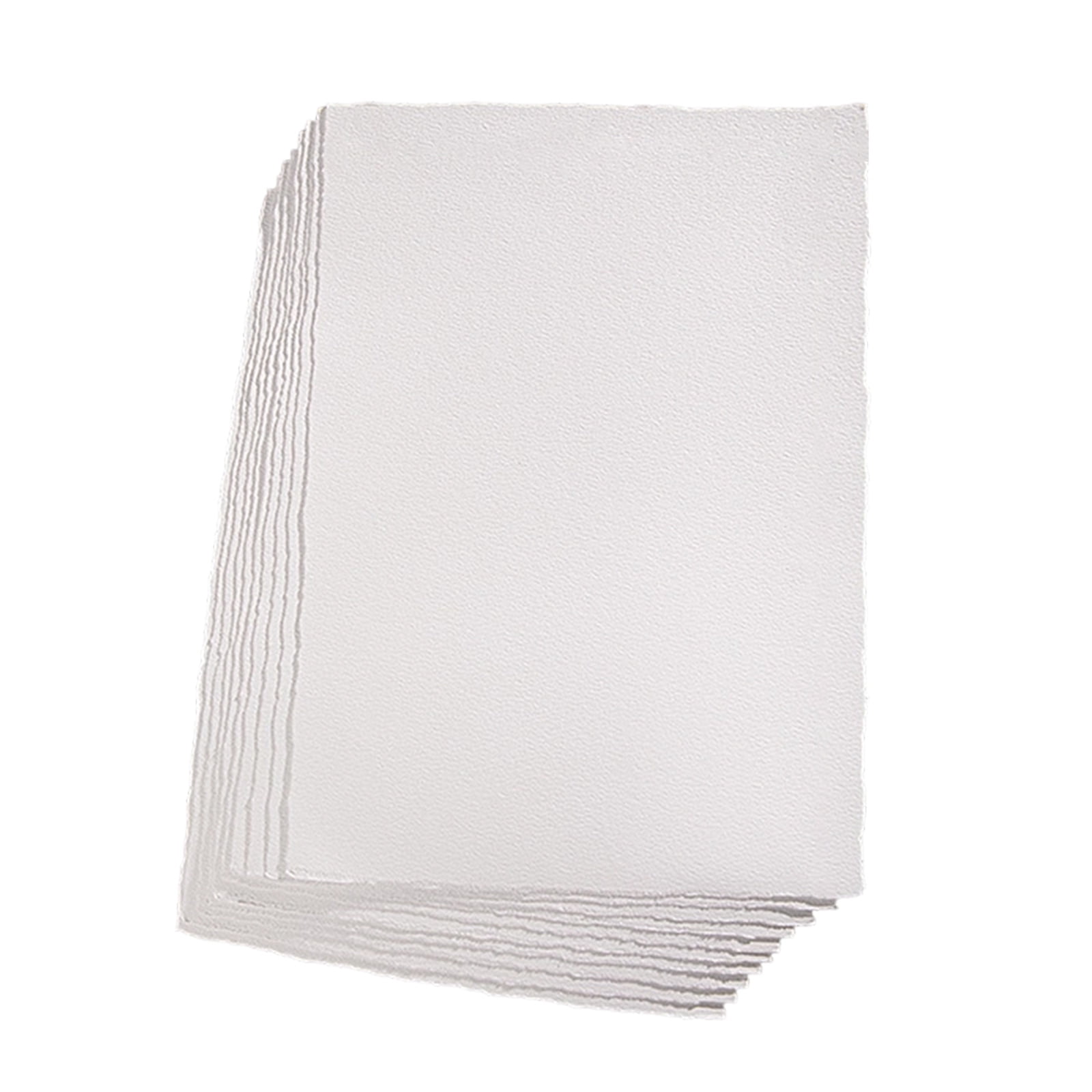COOLHOOD 10 Sheets 300g Cotton Deckle Edges Thick White Art Paper Set ...