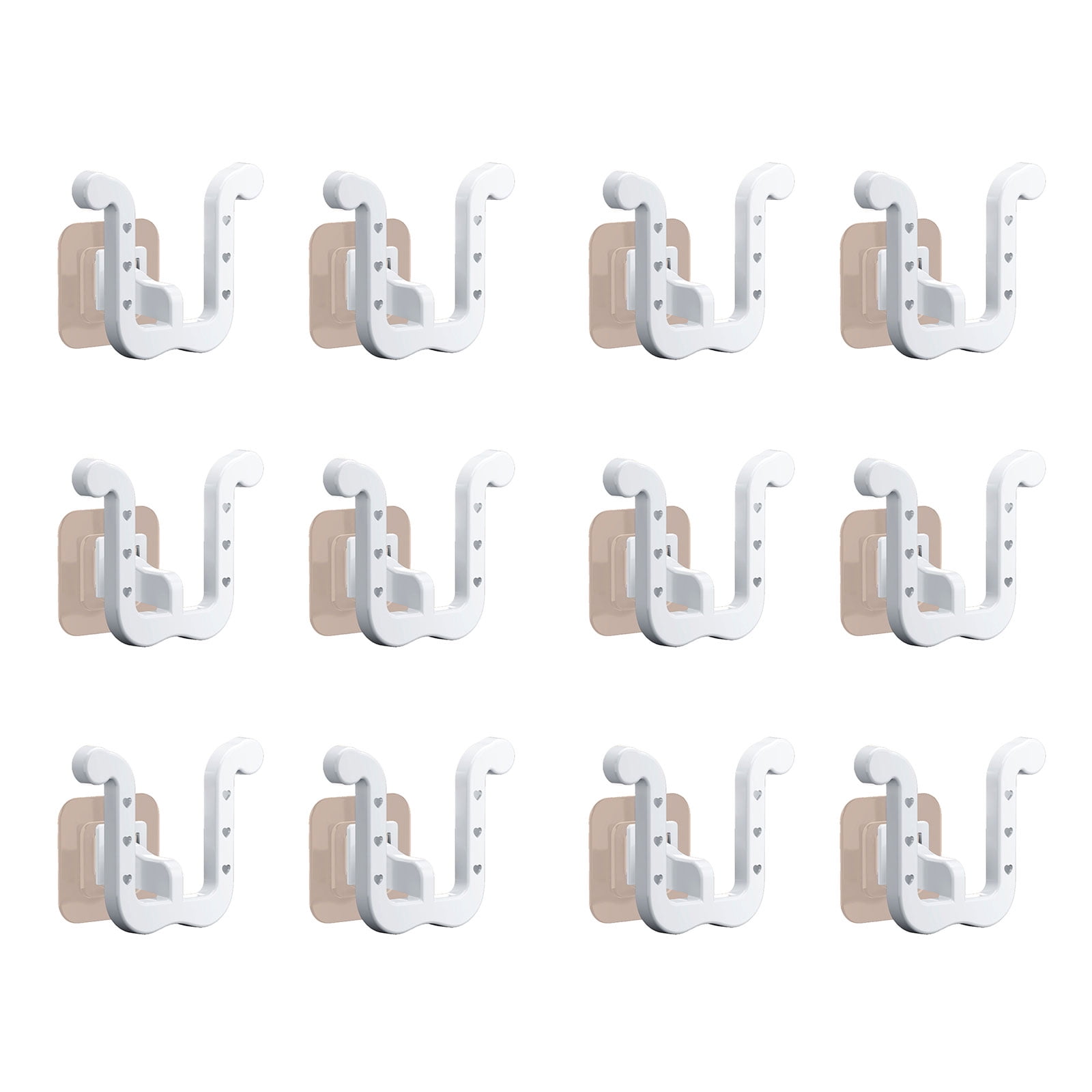 COOLHOOD 12pcs Slipper Rack Wall Mounted Shoe Storage Bathroom Drying ...
