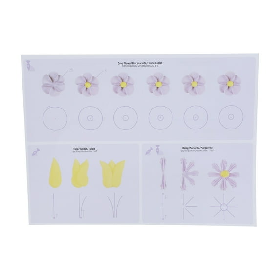 COOLHOOD 13Pcs Cake Piping Practice Drawing Board Templates Paper ...