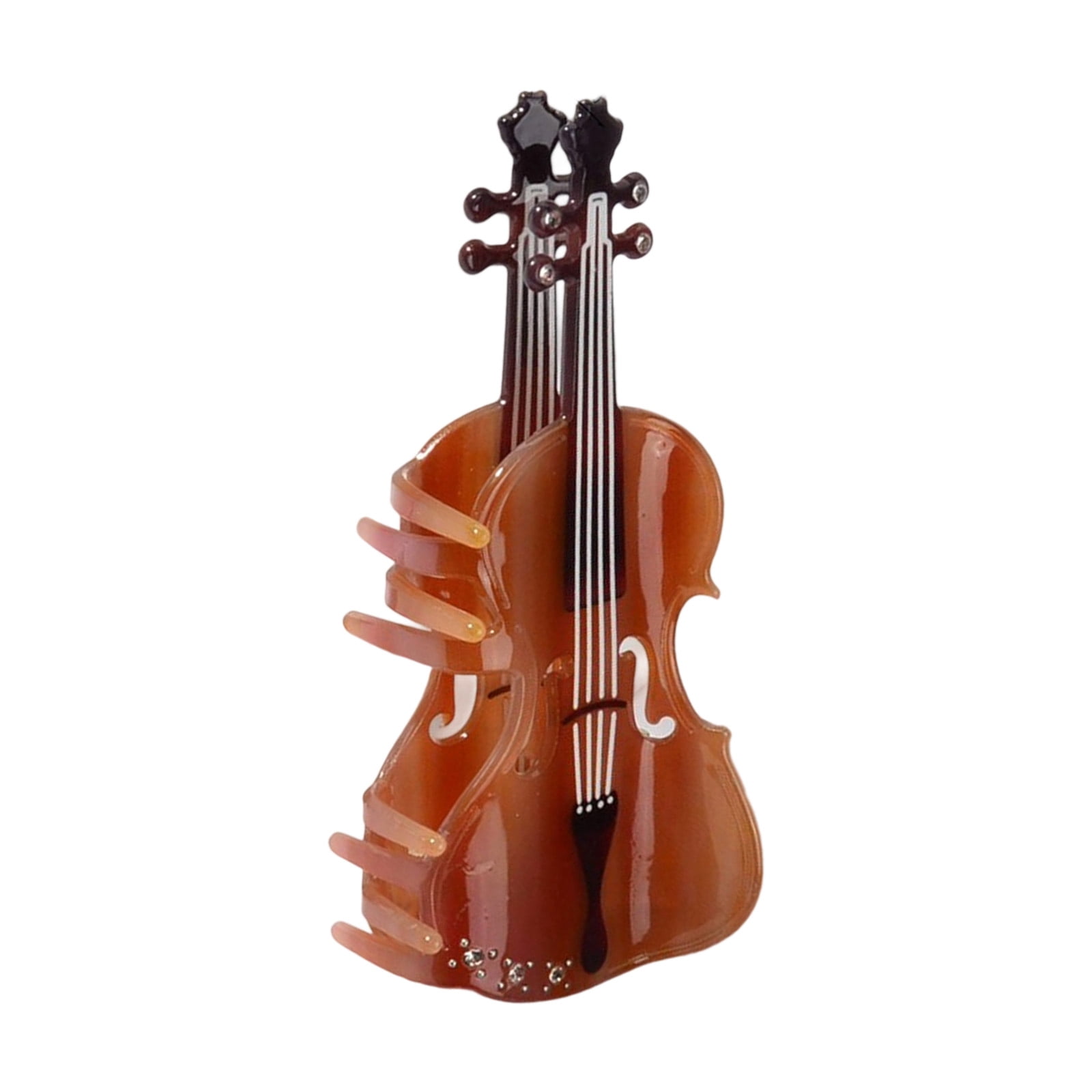 COOLHOOD 1PC Elegant Violin Hair Clip With Wood Texture Acetate ...