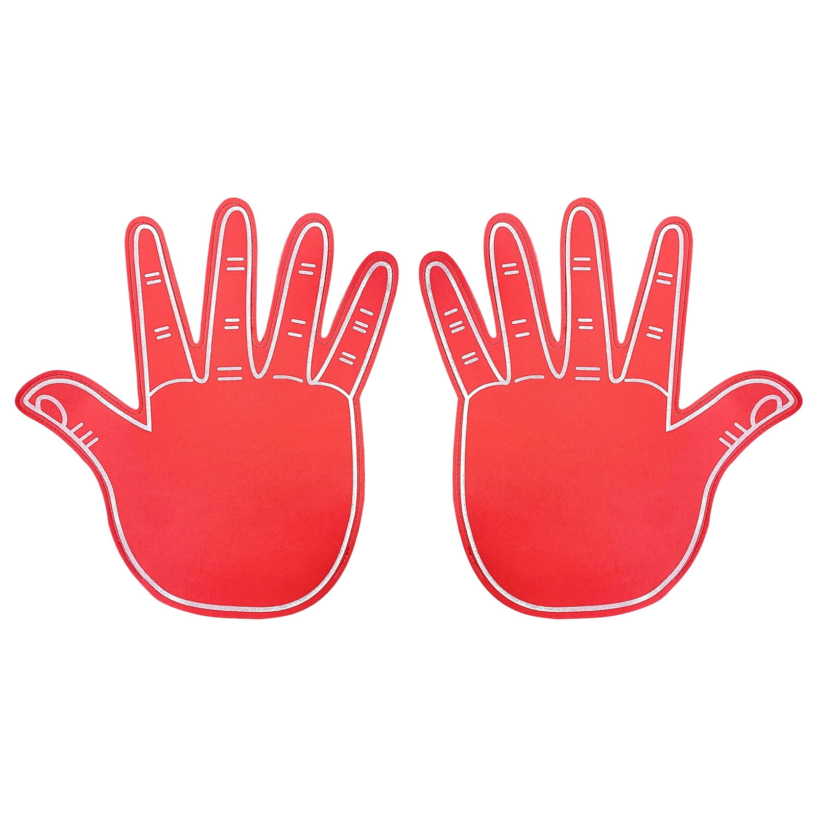 COOLHOOD 2 Pcs Large Foam Cheer Hands Double Sided Enthusiastic Gloves ...