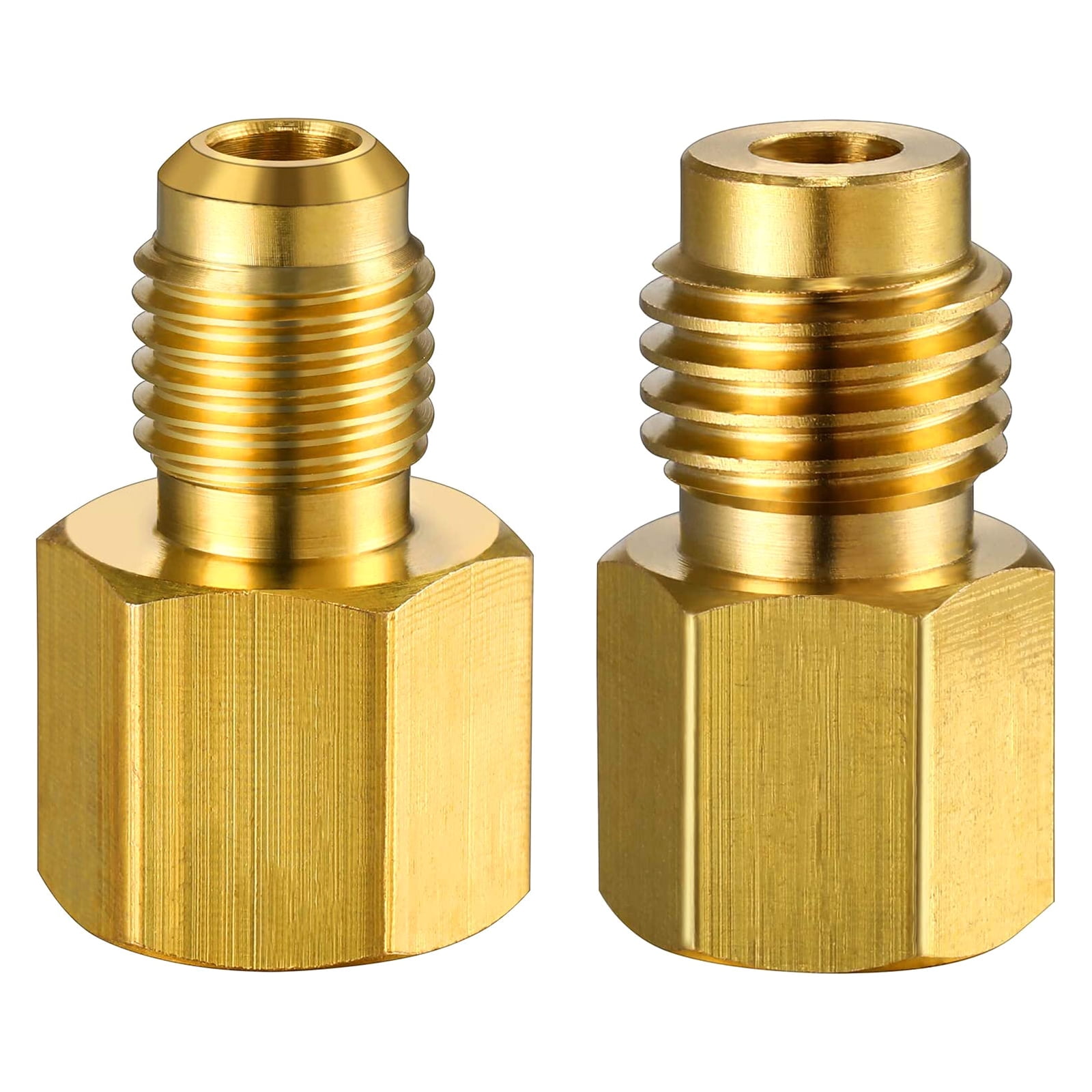 COOLHOOD 2 Pieces 6015 R134A Brass Refrigerant Adapter to Fitting ...
