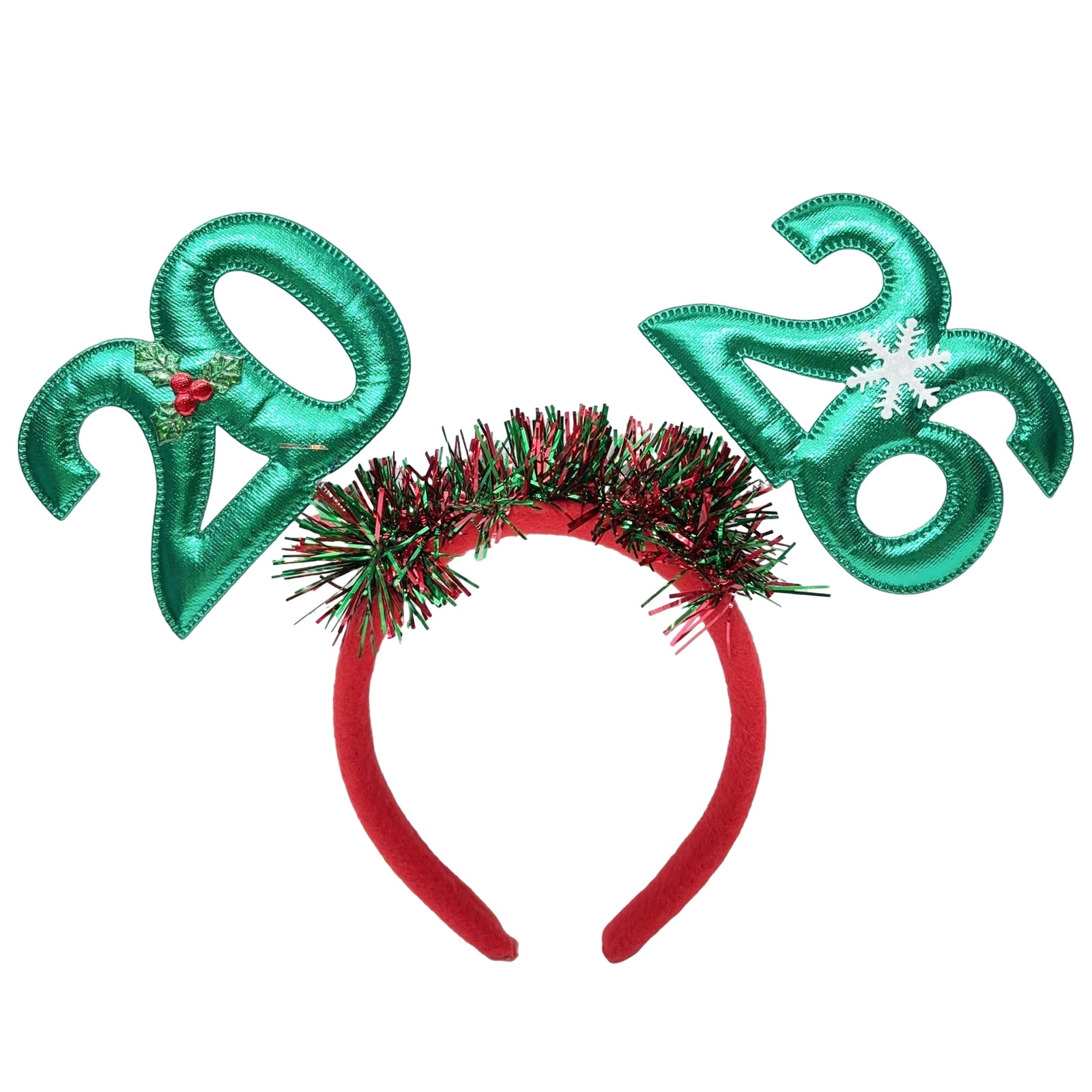 COOLHOOD 2026 Glittering Garlands New Year Headbands With Padded Number ...