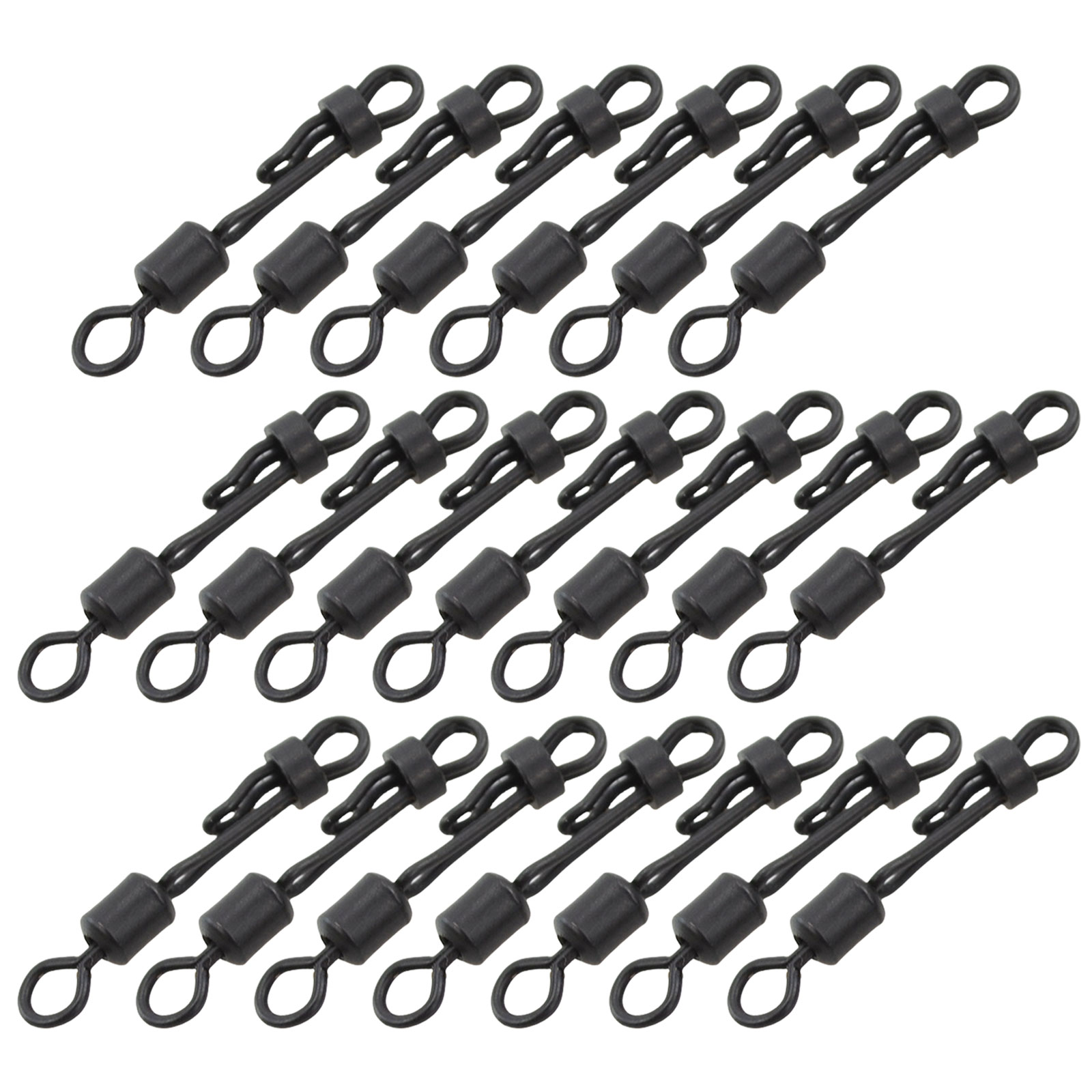COOLHOOD 20Pcs Fishing Rolling Barrels Swivels with Clam Snapping Carp ...