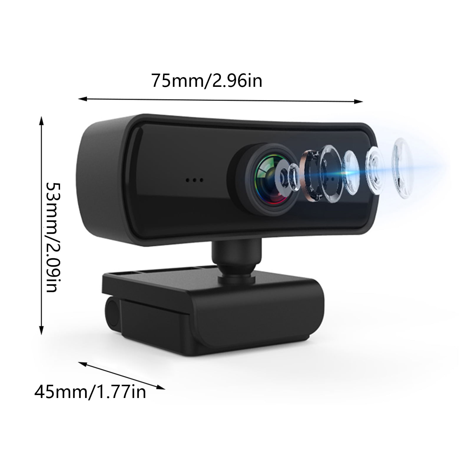 COOLHOOD 2K 2040x1080P Webcam Computer PC Web Camera with Microphone ...