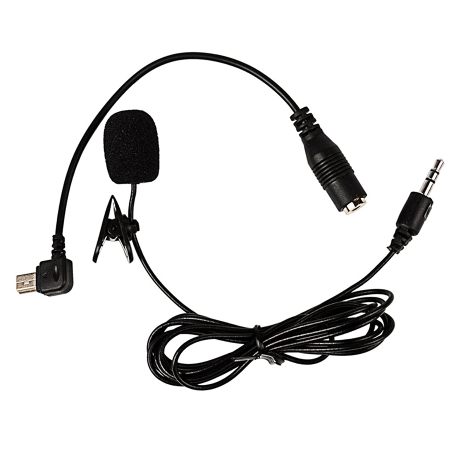 COOLHOOD 3.5mm Lavalier Lapel Microphone for 3 4 Action Camera Clip on ...