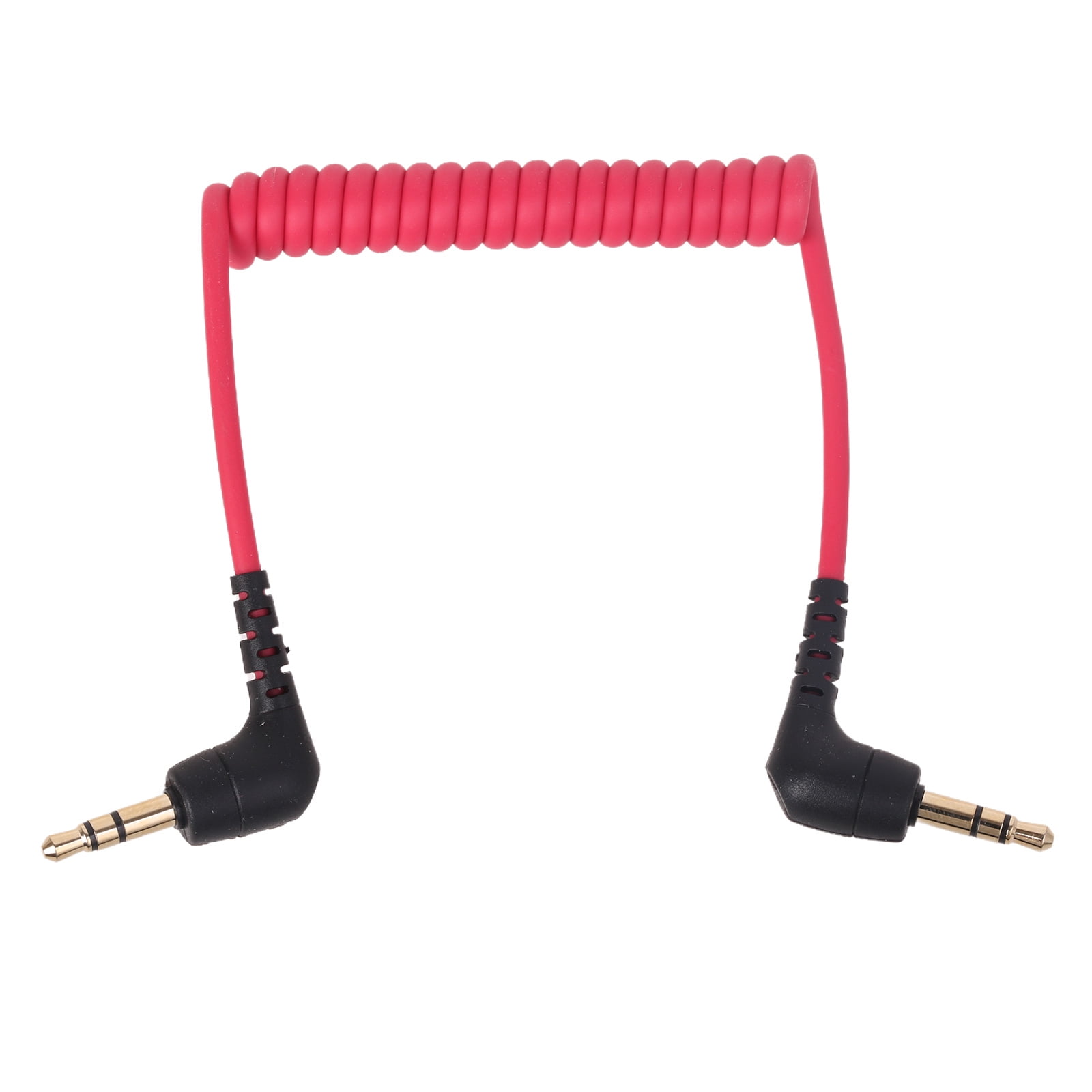 COOLHOOD 3.5mm Male to Male Coiled Mic Cord Right Connection Line ...