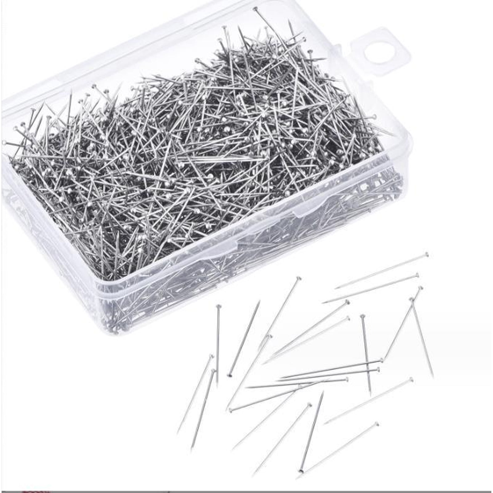 COOLHOOD 300Pcs Sewing Pins With Storage Box Steel Wire Dressmaking ...