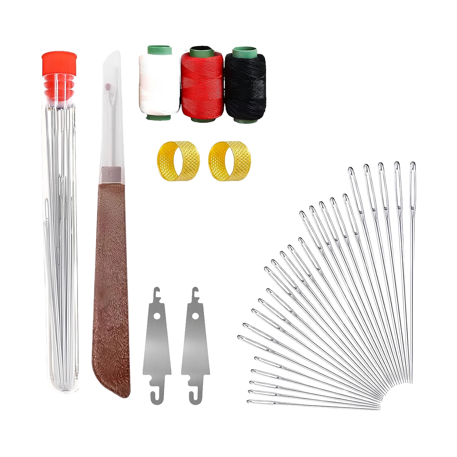COOLHOOD 34 Piece Stainless Steel Sewing Tools With Automatic Threader ...