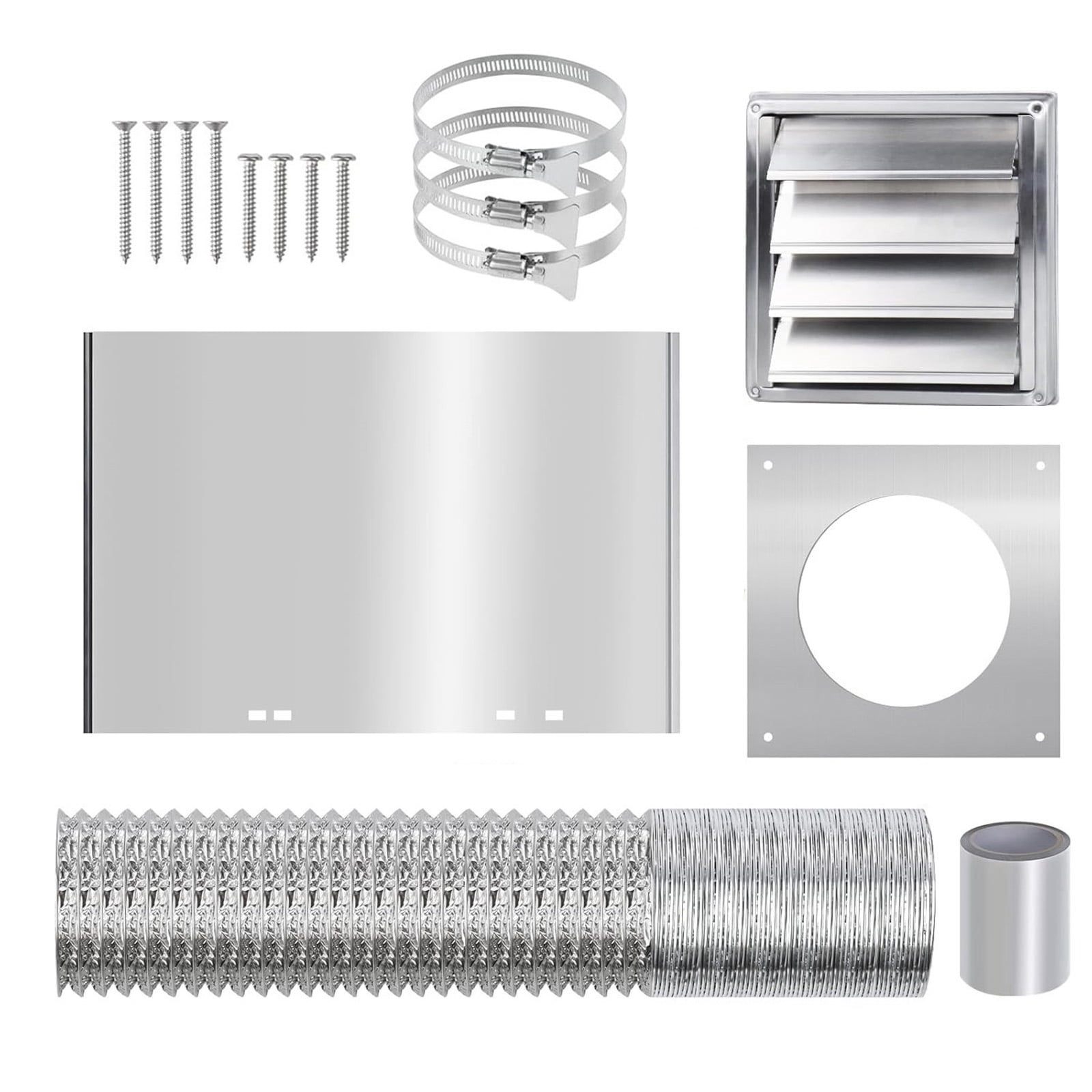 COOLHOOD 4Inch Dryer Vent Hose Connectors Wall Ducting Kits Extracts ...