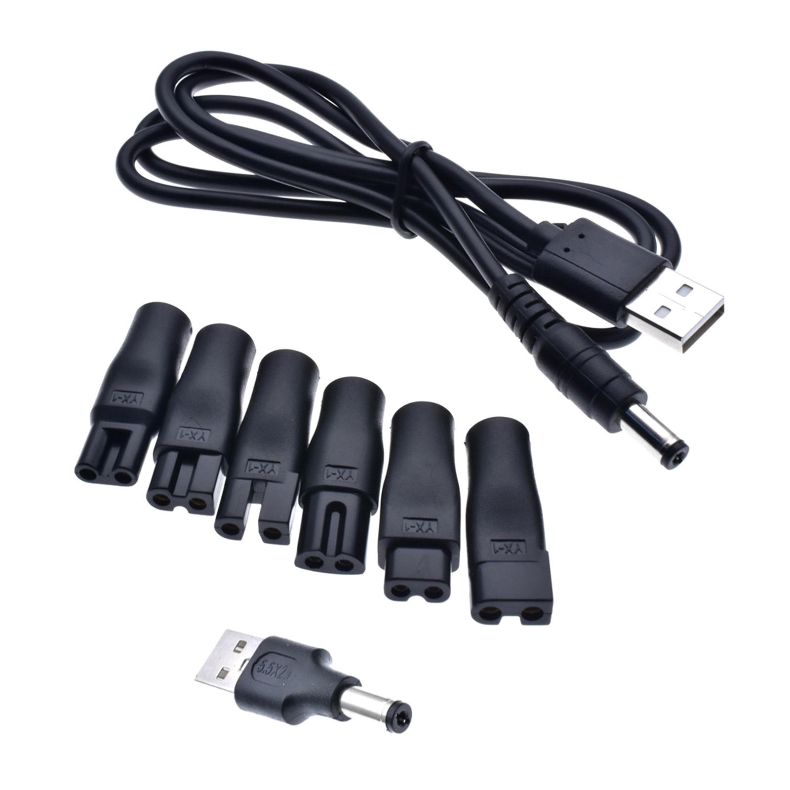 COOLHOOD 8Pcs/ USB Adapter Cable Line Multifunctional 5.5x2.1mm Female ...