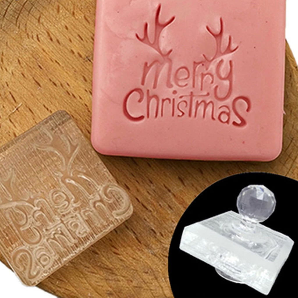 COOLHOOD Acrylic Soap Stamp Christmas Theme Pattern Soaps Embossing ...