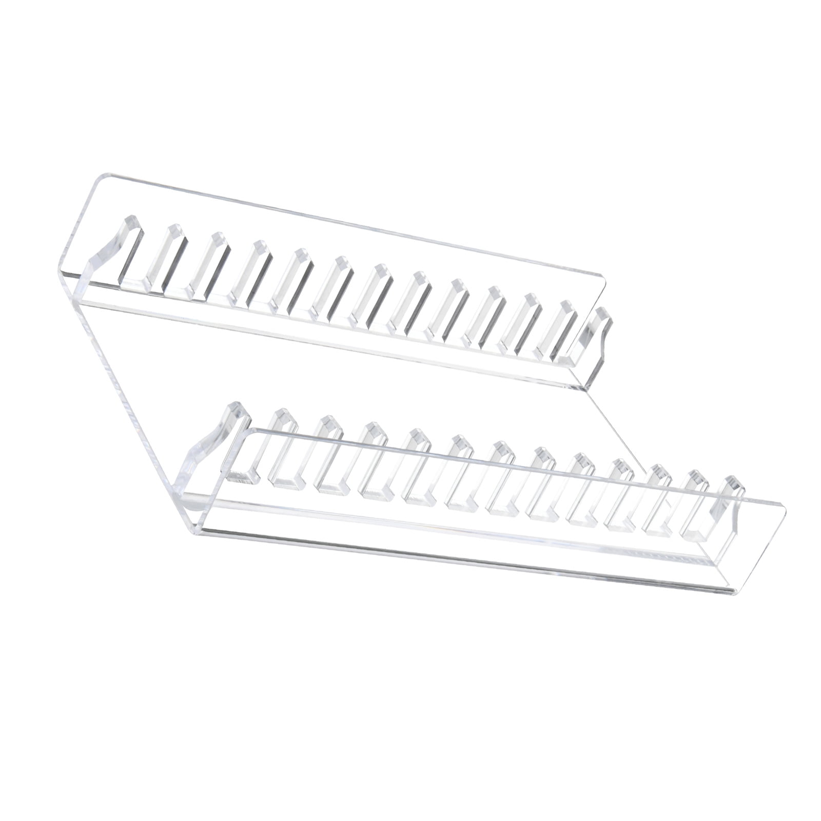 COOLHOOD Acrylic Storage Stand Clear Desktop Rack Organizers Holds 12 ...