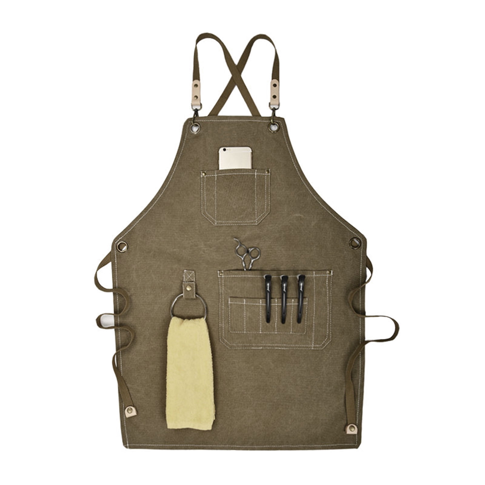 COOLHOOD Aprons Reinforcement Server Aprons Adjustable Straps Canvas ...