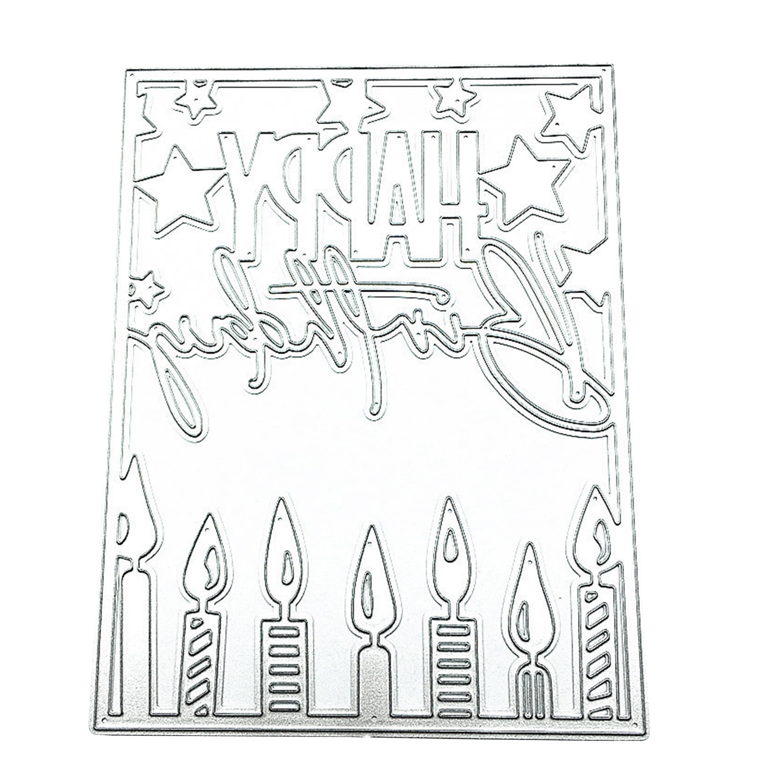 COOLHOOD Birthday Candle Metal Cutting Dies Scrapbooking Stencil Die ...