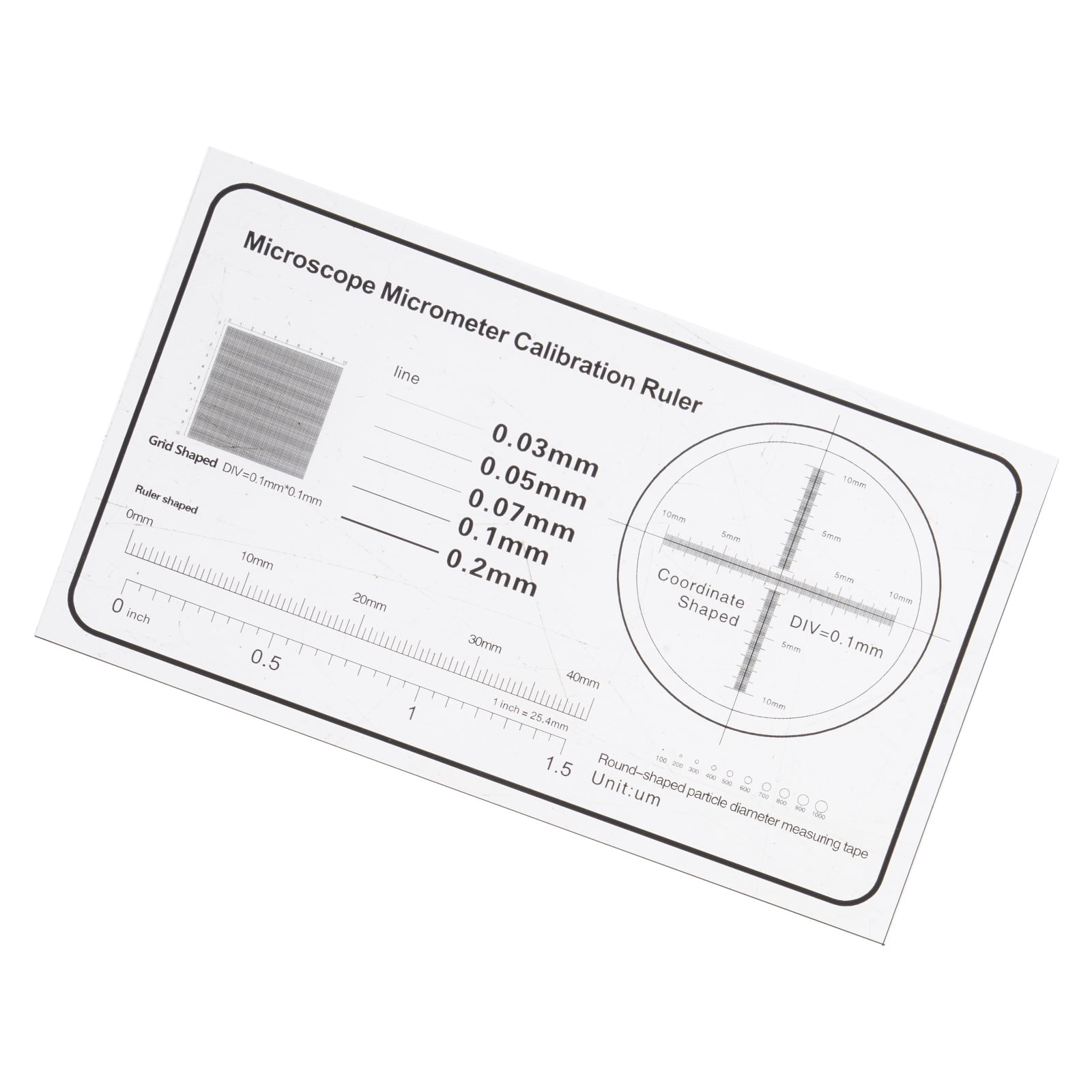 COOLHOOD Calibration Ruler Slide 0.1mm for Microscope Measurement ...