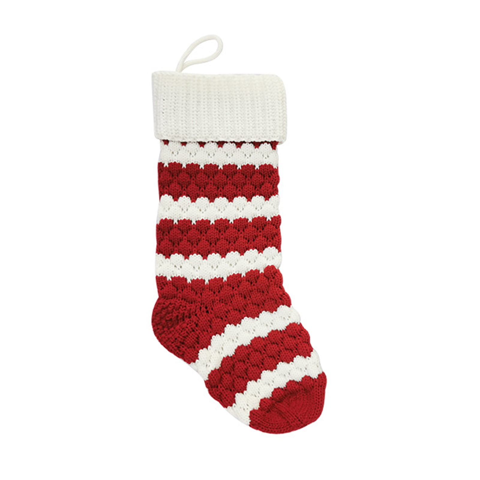 COOLHOOD Christmas Stocking Knitting Socks Bag Hanging Christmas Tree ...