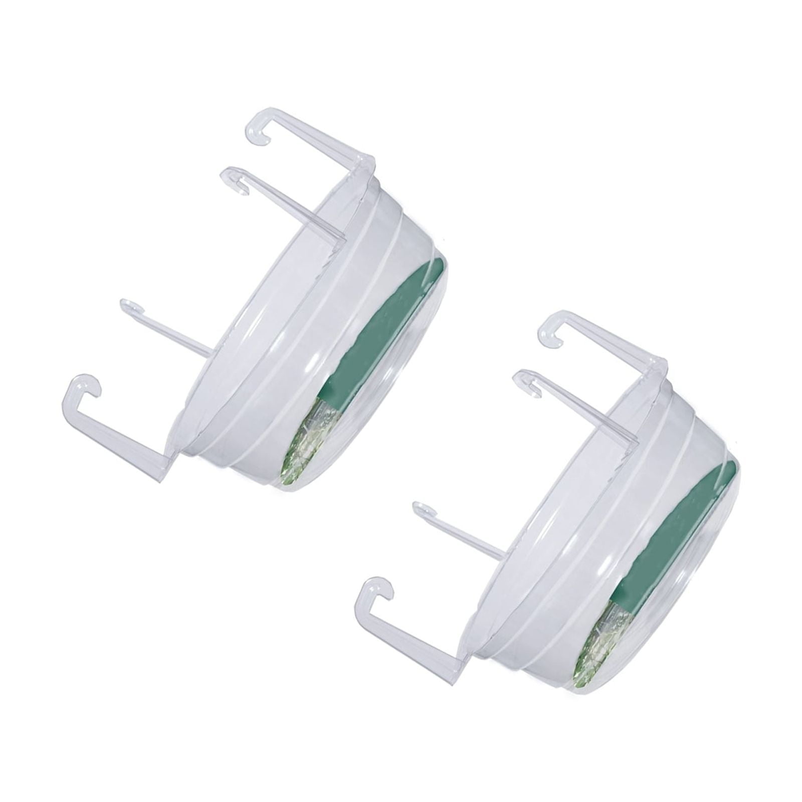 COOLHOOD Clear Round Plastomer Hanging Basket Tray Hanging Basket Drip ...