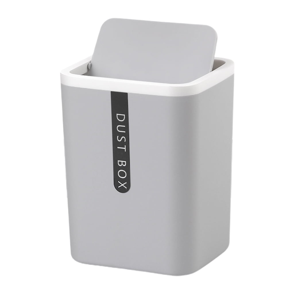 COOLHOOD Creative Desktop Trash Can Tabletop Small Waste Bin with Lid ...