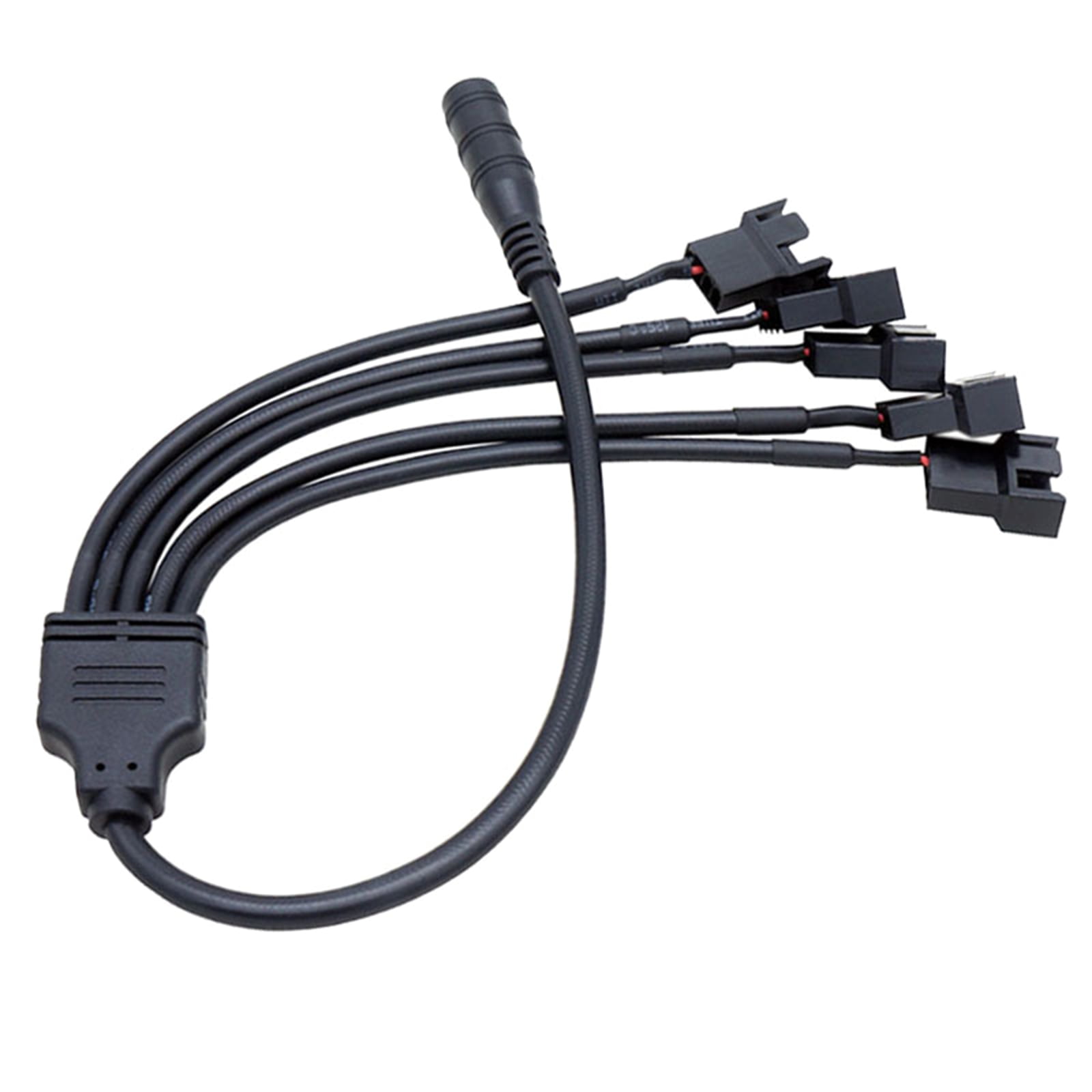 COOLHOOD DC5521 to 5-Port 4Pin Adapter Cable Cooling Fan Splitter ...