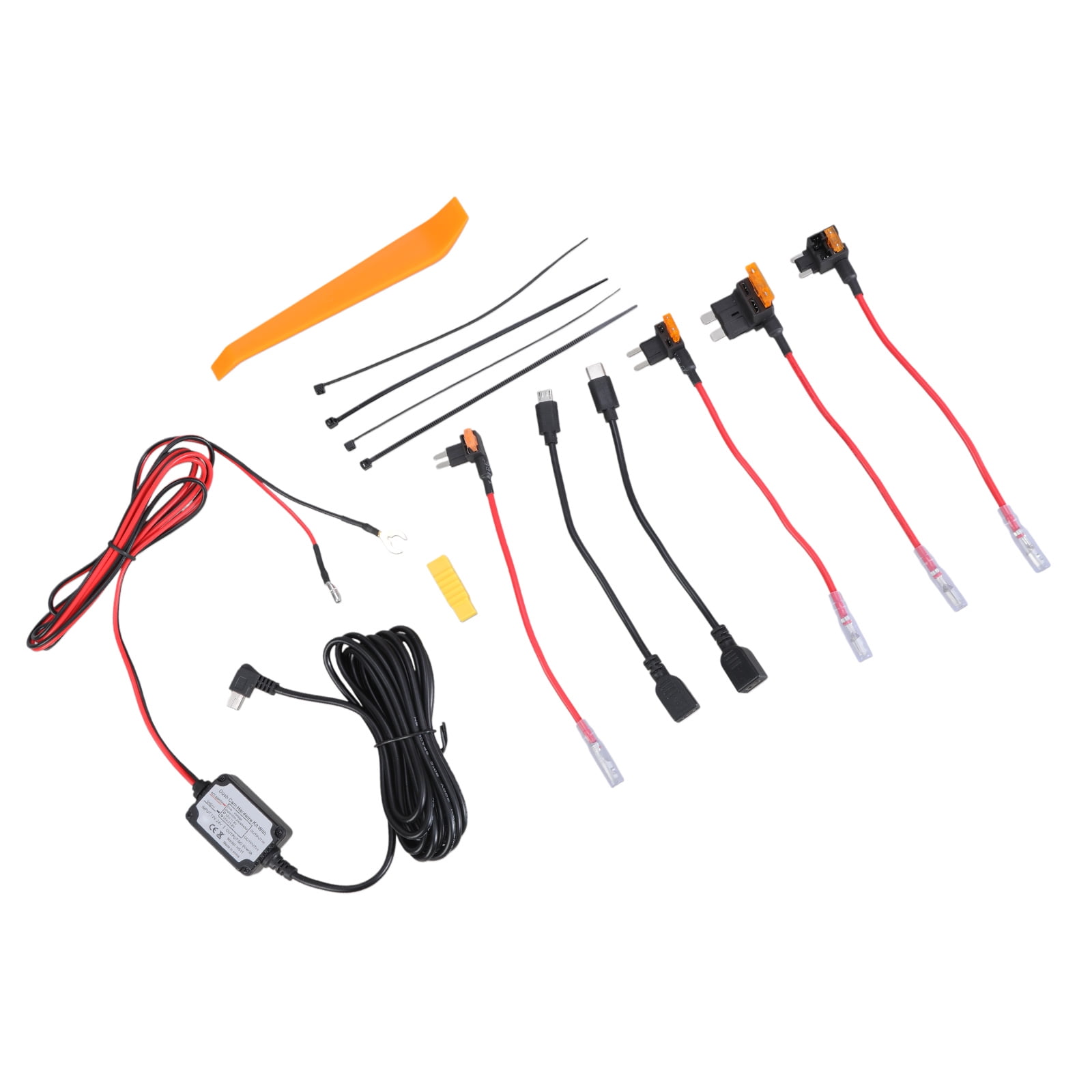 COOLHOOD DashCam Hardwire Set USB C Car Charging Cable DC12V to 24V to ...