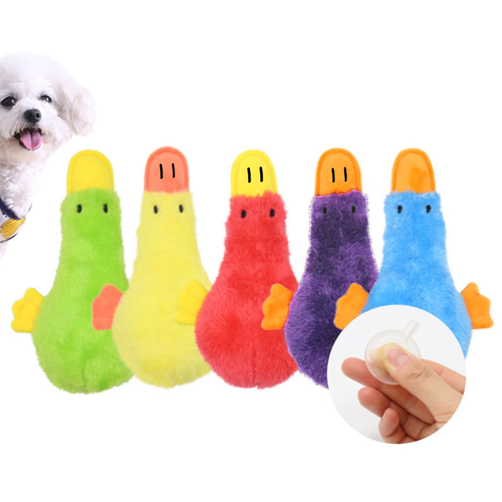 COOLHOOD Dog Plush Squeak Stuffed Puppy Chew Toy Soft Hide and Seek for ...