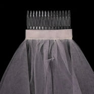 Simple Long Elegant Single Layer Wedding Veil Bridal Veils with Comb ...
