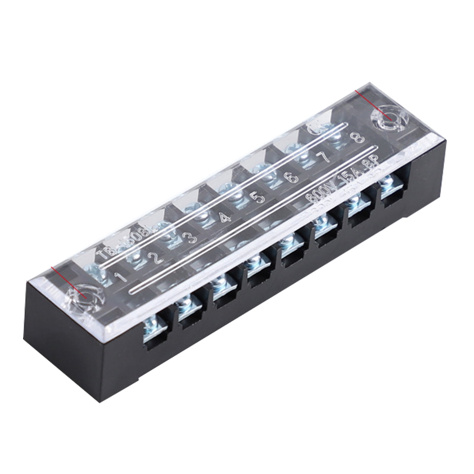 COOLHOOD Double Row Strips Screw Terminals Block Fixed Wiring Board ...