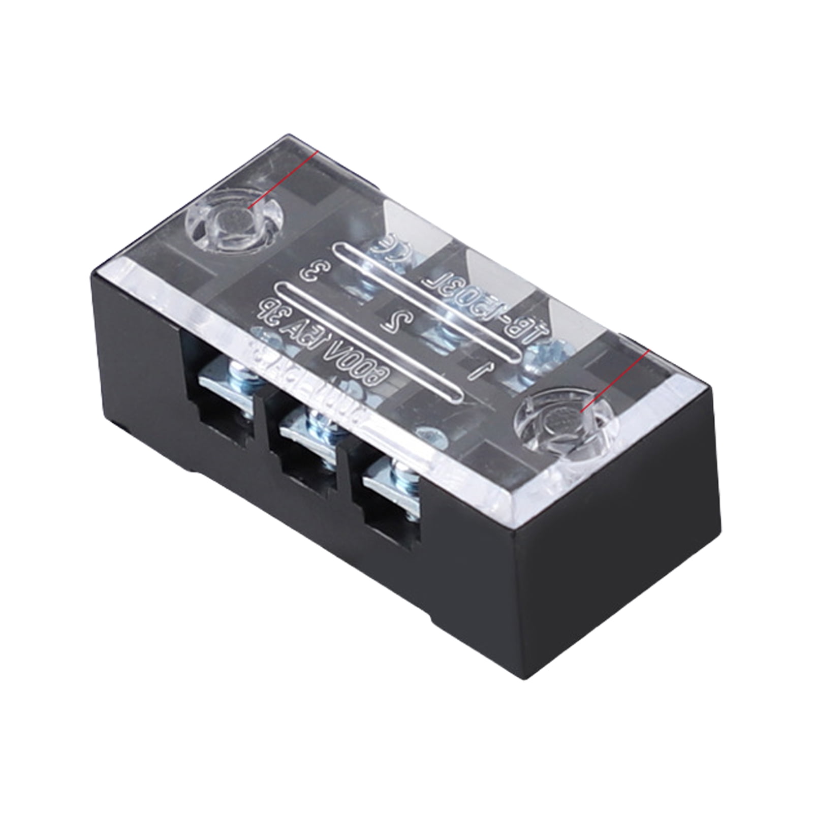 COOLHOOD Double Row Strips Screw Terminals Block Fixed Wiring Board ...