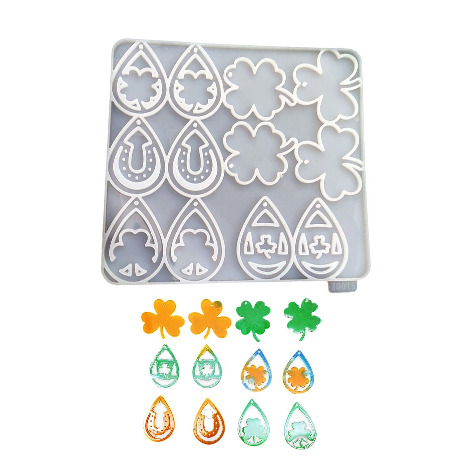 COOLHOOD Ear Rings Epoxy Mould Clovers Water-Drop Earrings Mold ...