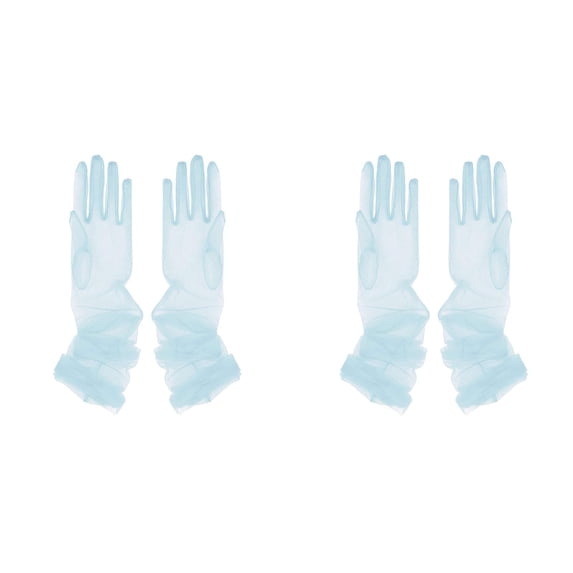 COOLHOOD Elegant Long 70cm Wedding Gloves Breathable Mesh with Camellia ...