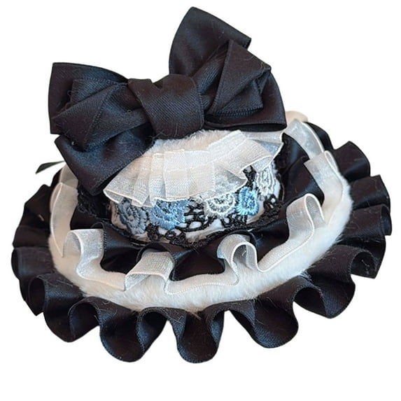COOLHOOD Elegant Vintage Lace Bows Small Hat for Themed Parties Wedding ...