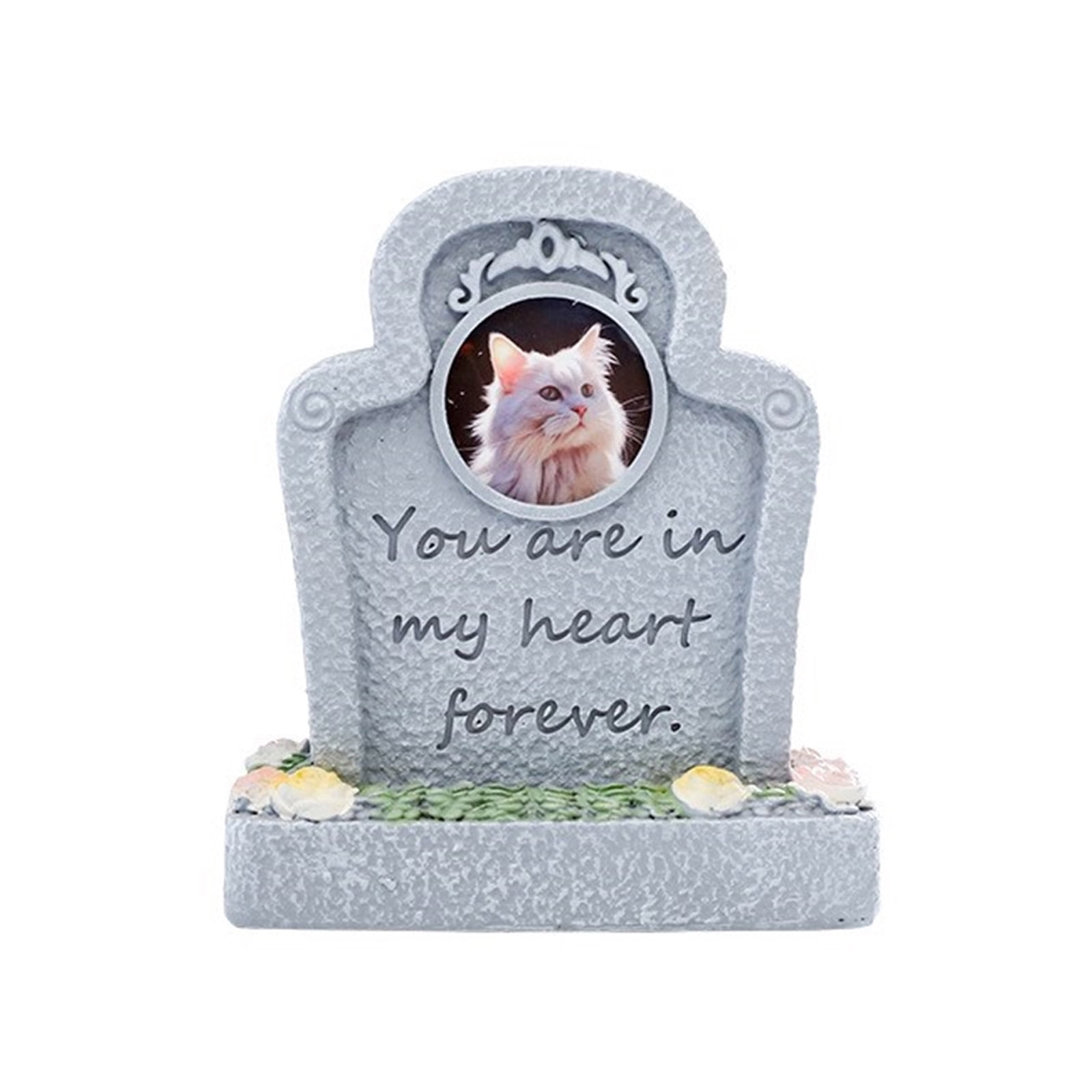 COOLHOOD Engraved Pet Memorial Tombstones for Garden Resin Grave Marker ...