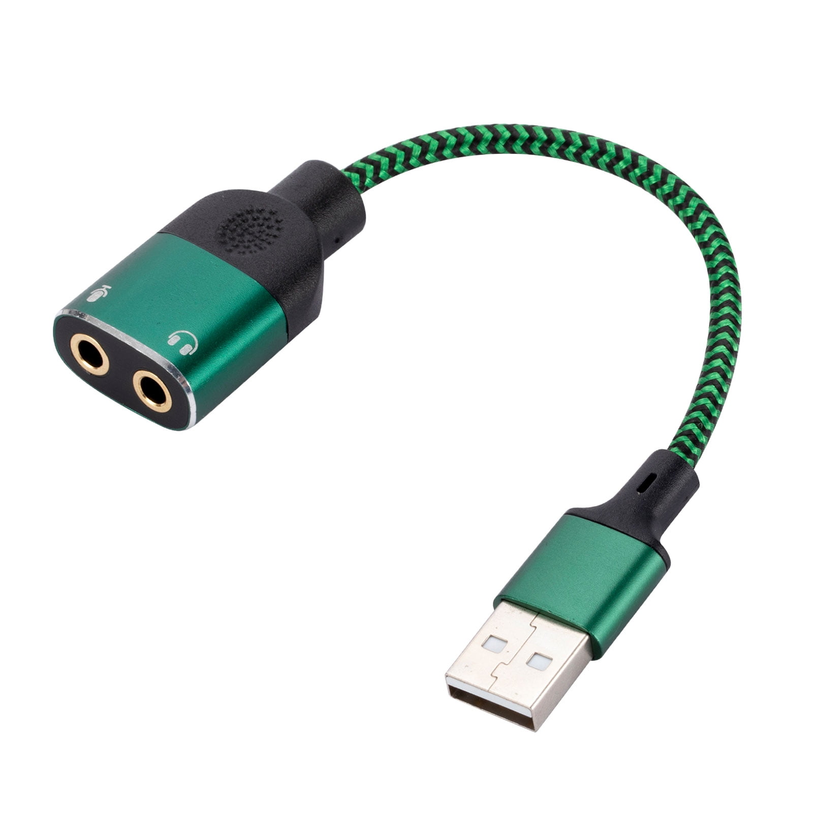 COOLHOOD External USB Sound Card Adapter With 3.5mm Headphone And ...