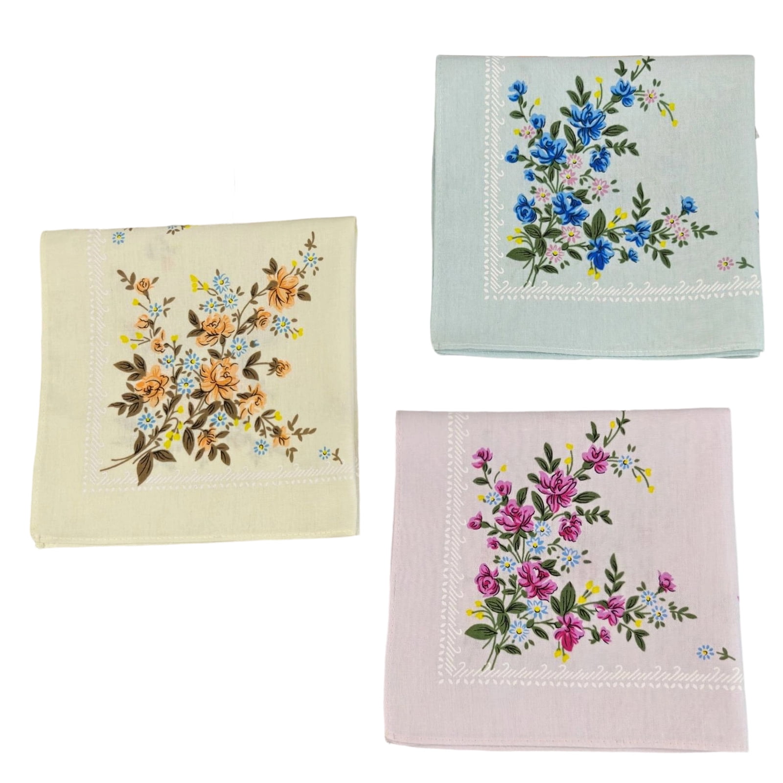 COOLHOOD Floral Print Handkerchief Cotton Kerchief Gentle On Skin ...
