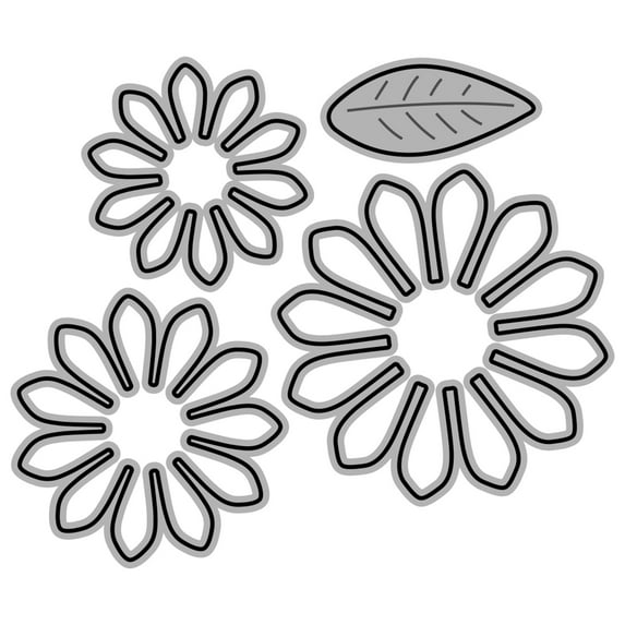 COOLHOOD Flower Petal Metal Cutting Dies Stamps Template Mold for ...