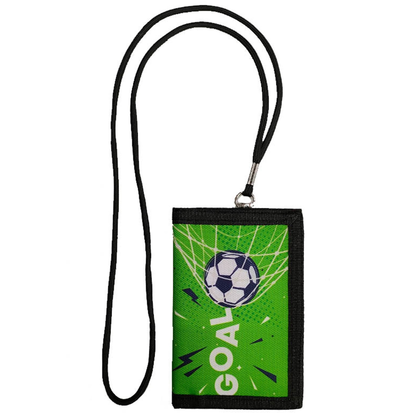 COOLHOOD Football Print Neck Childrens Small Wallet with Zippered Coin ...