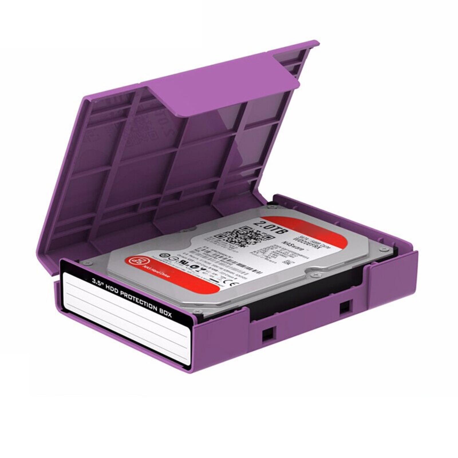 COOLHOOD Hard Disk Protective Case Colorful 3.5Inch Hard Disk Storage Box With Shockproof For ...