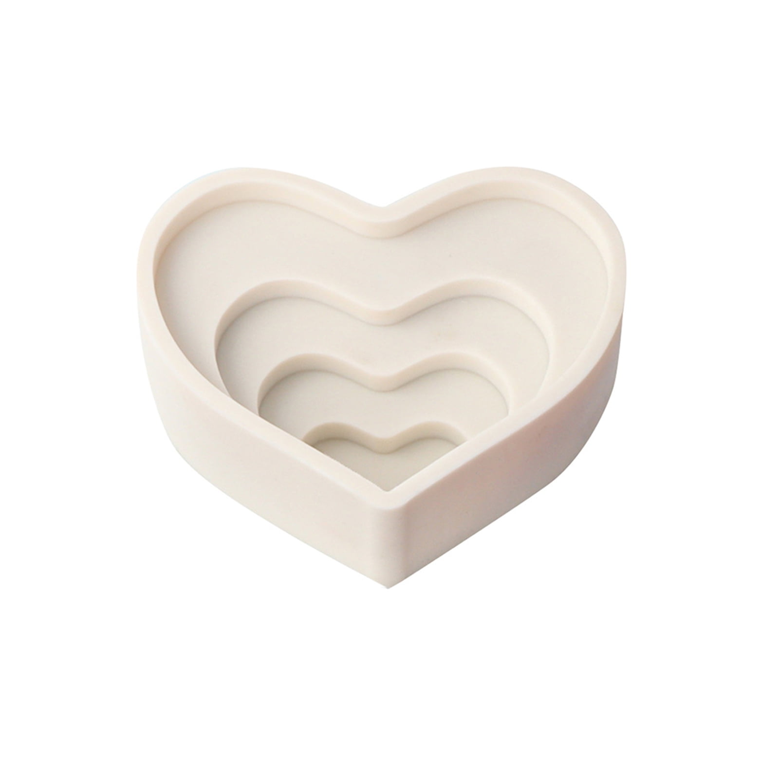 COOLHOOD Heart Candle Silicone Mold Love Heart Shape Resin Mould for ...