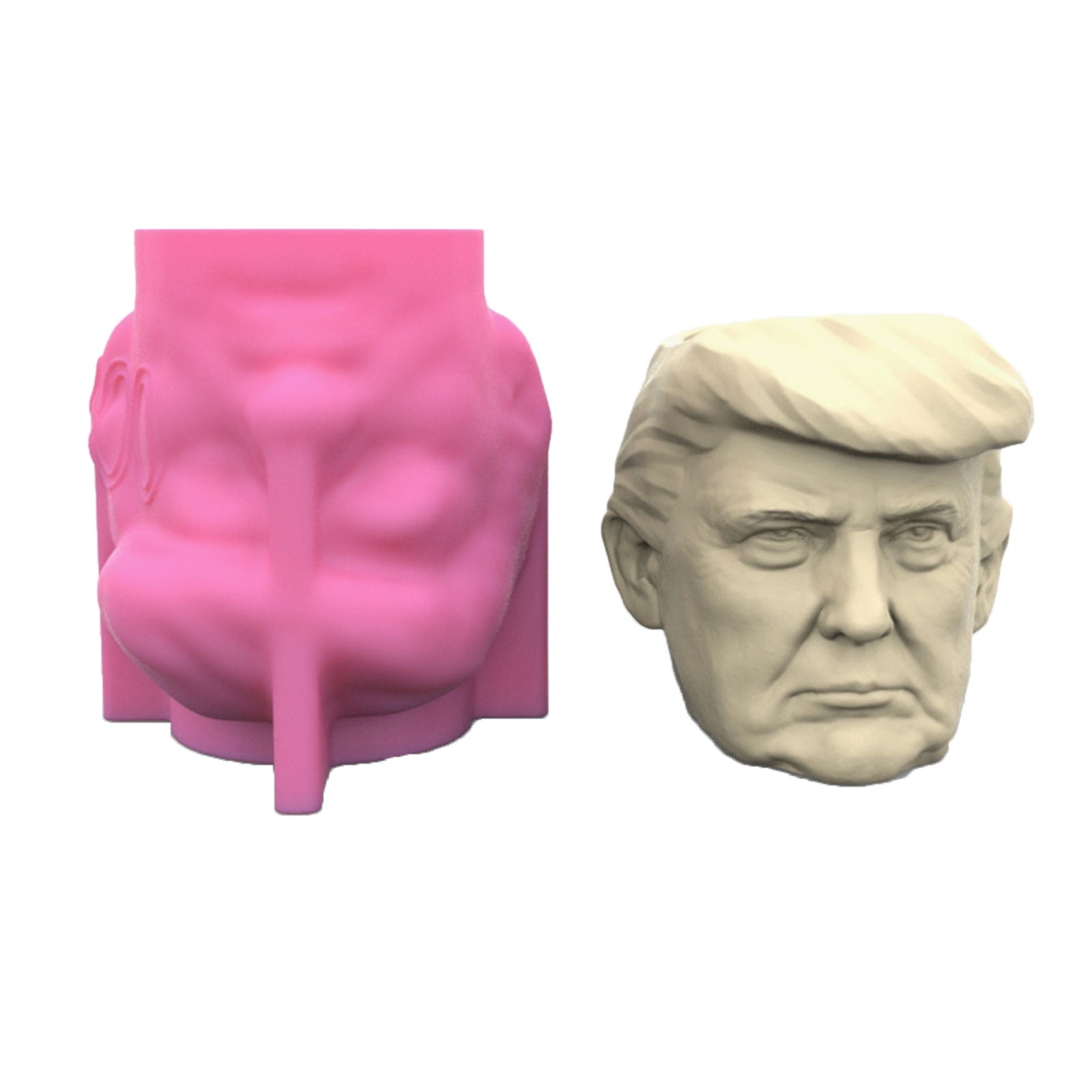 COOLHOOD Human Face Figurine Vases Molds Face Sculpture Flowerpots ...