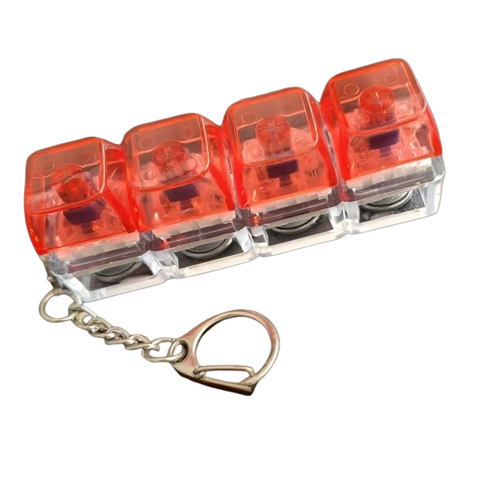 COOLHOOD LED Light Up 4 Mechanical Keycap Clickers Toy Portable Stress ...