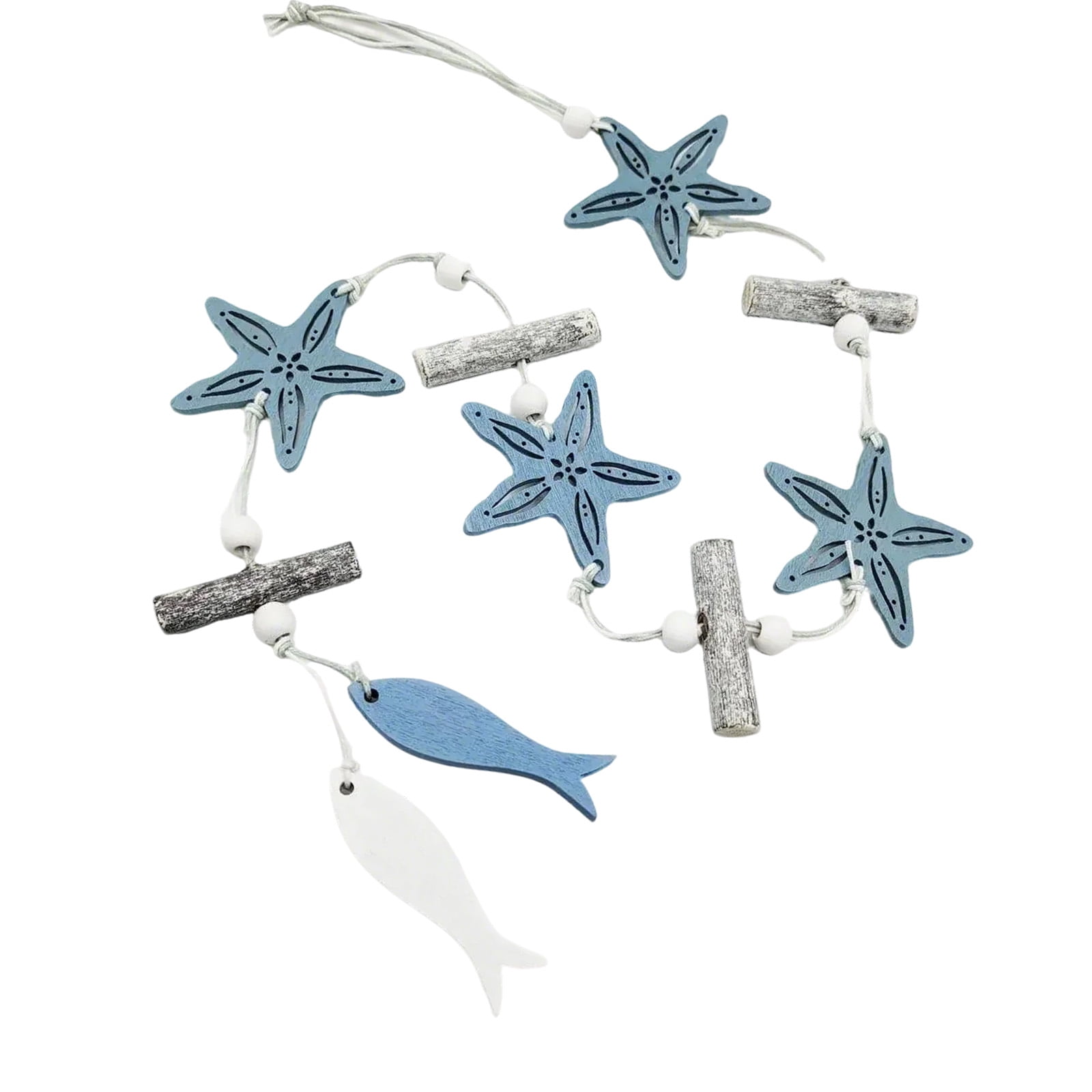 COOLHOOD Marine Wood Hanging Decors Star Fish Sea Shell Sun Catcher For ...