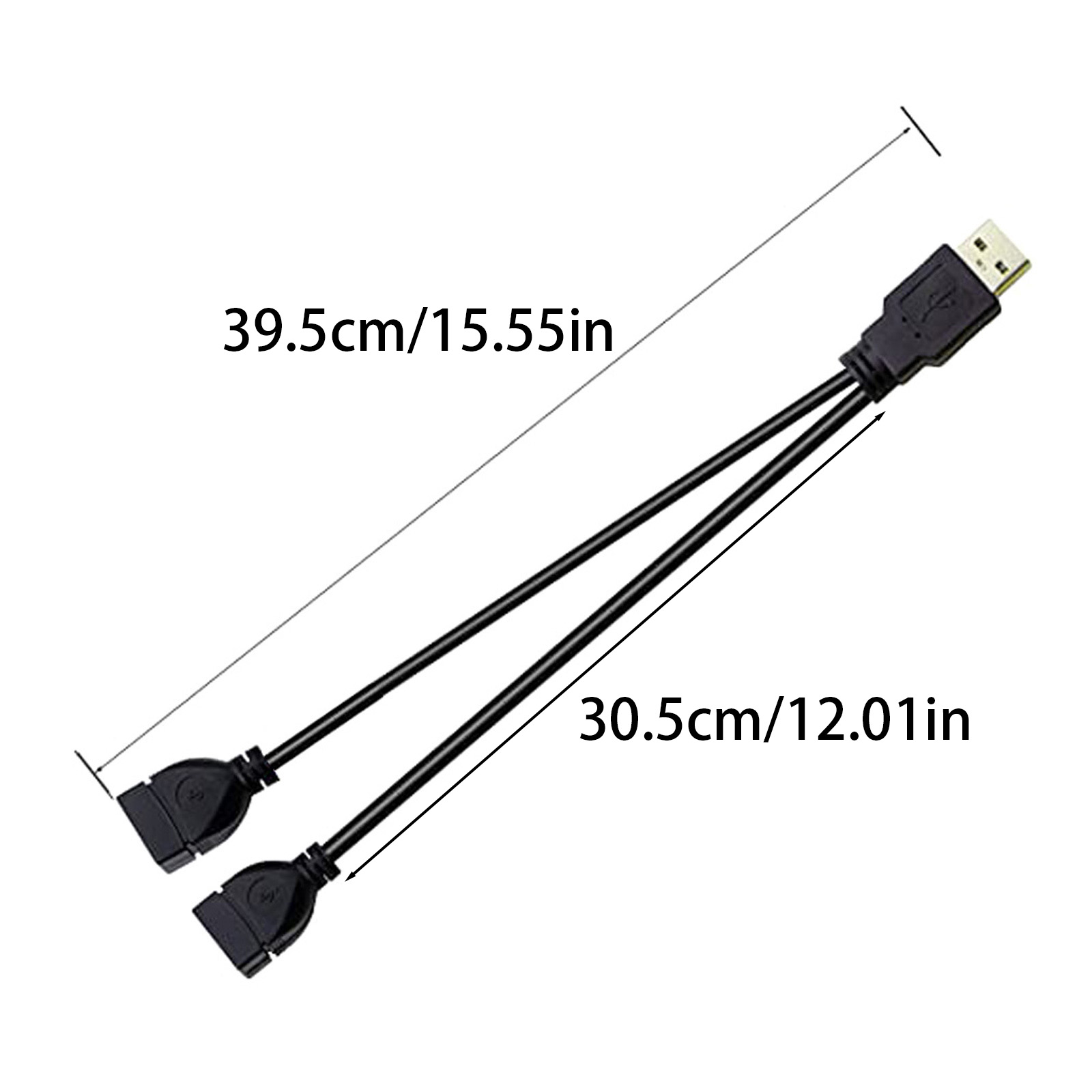 COOLHOOD New Usb 2.0 Extension Cable 1 Male To 2 Female Data Charging ...
