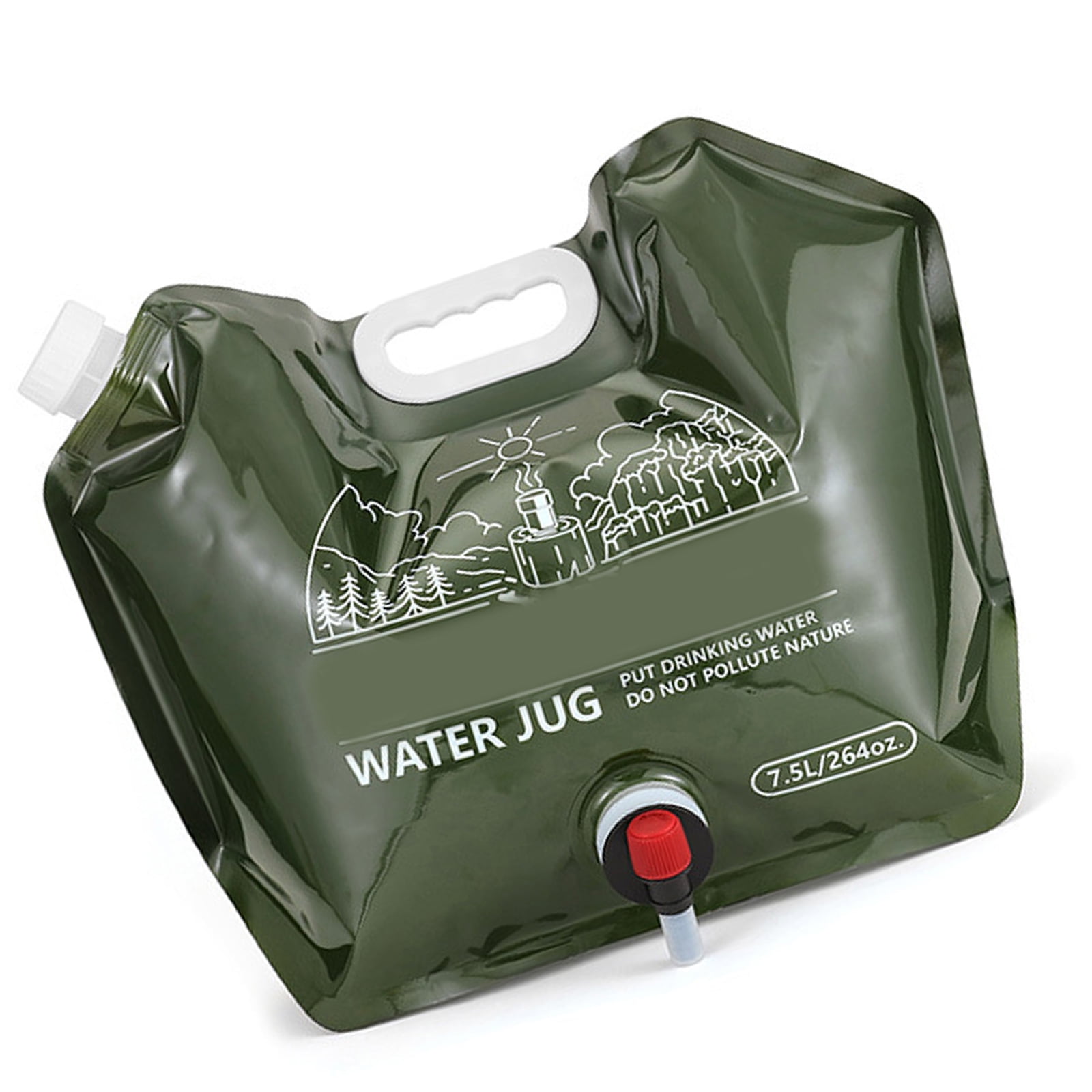 COOLHOOD Outdoor Portable Water Bag with Faucet Folding Bucket Drinking ...