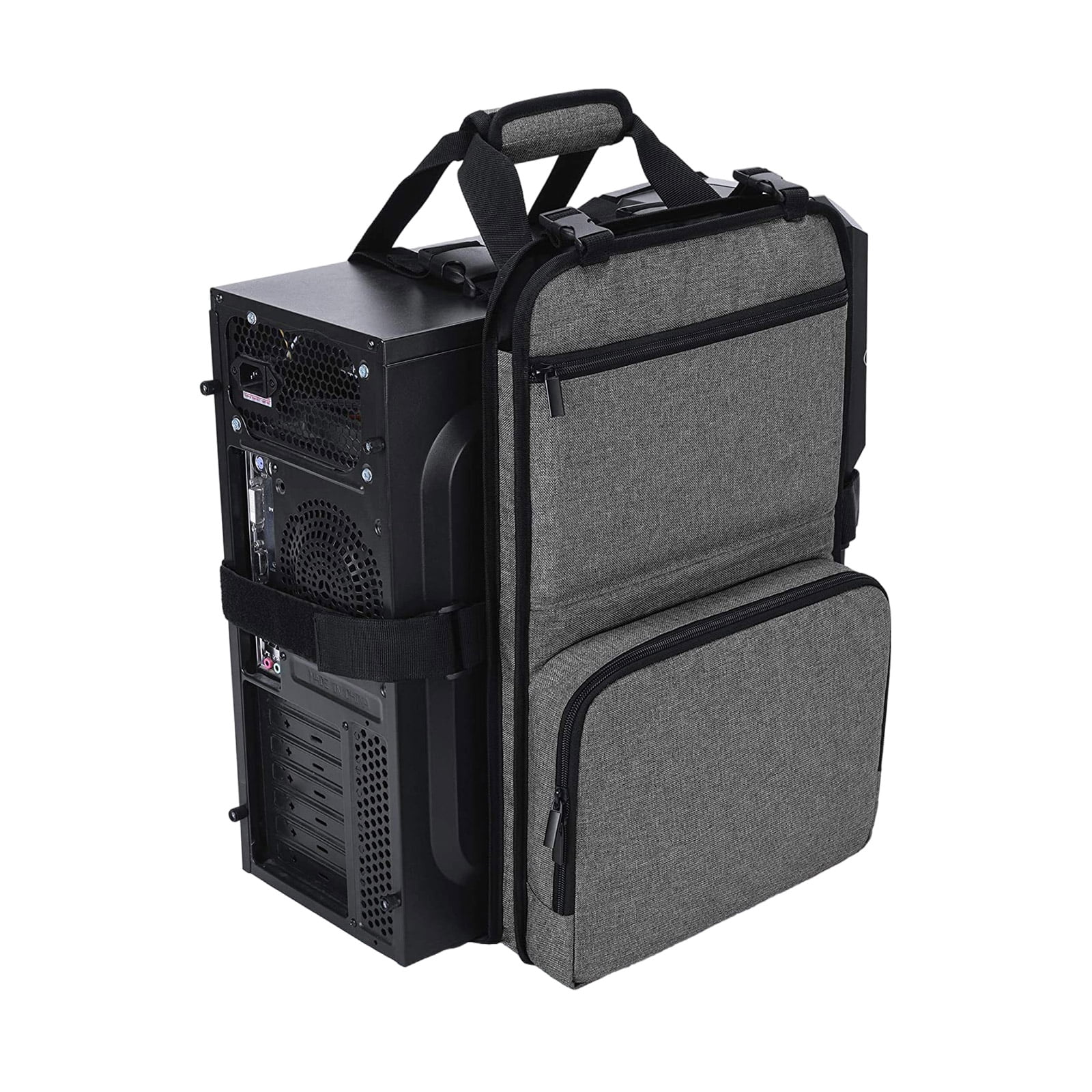 COOLHOOD PC Tower Carrying Strap with Handle Desktop Carrying Case Belt Computer Travel Holder ...