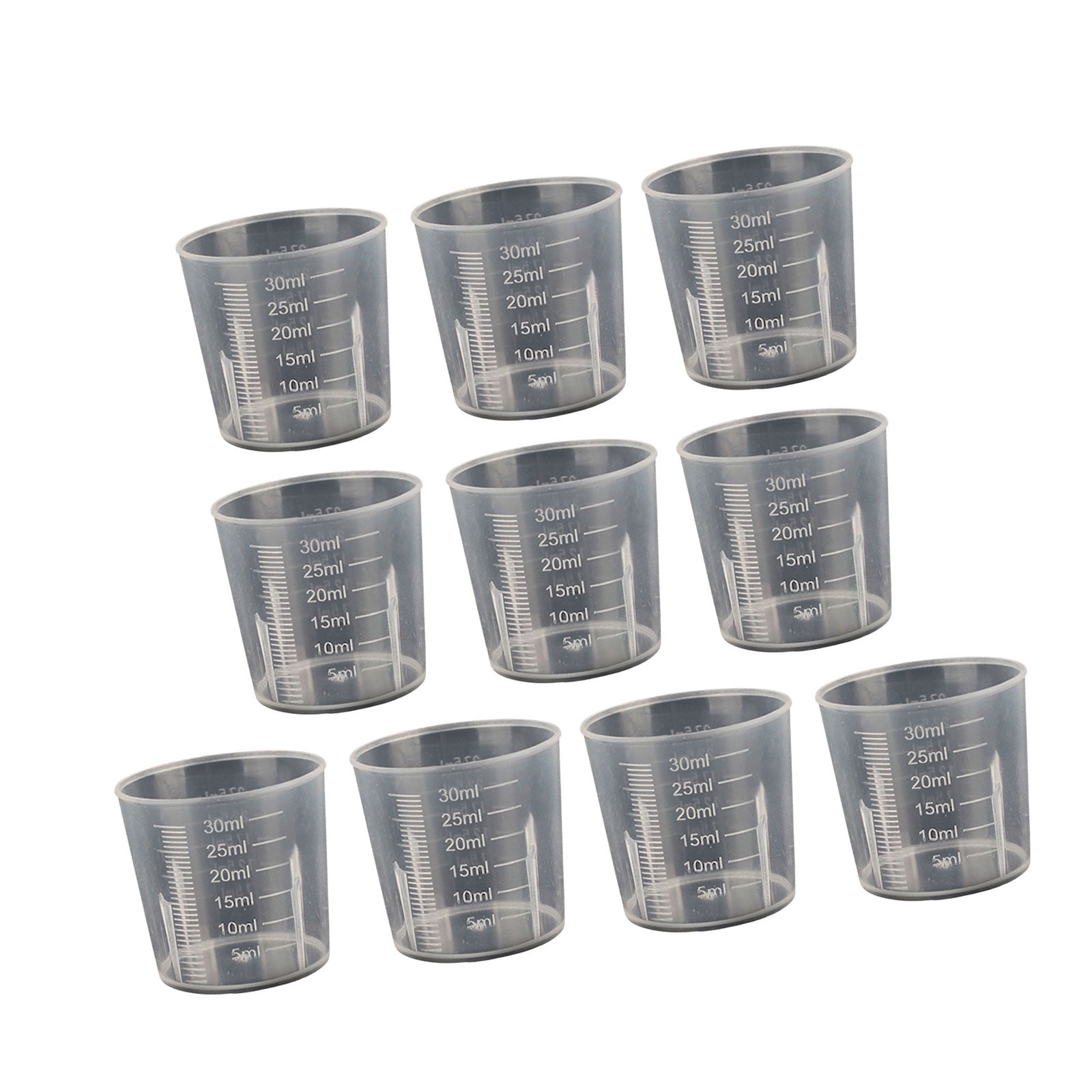 COOLHOOD Pack of 5 Graduated Measuring Beaker Set Clear Liquid ...