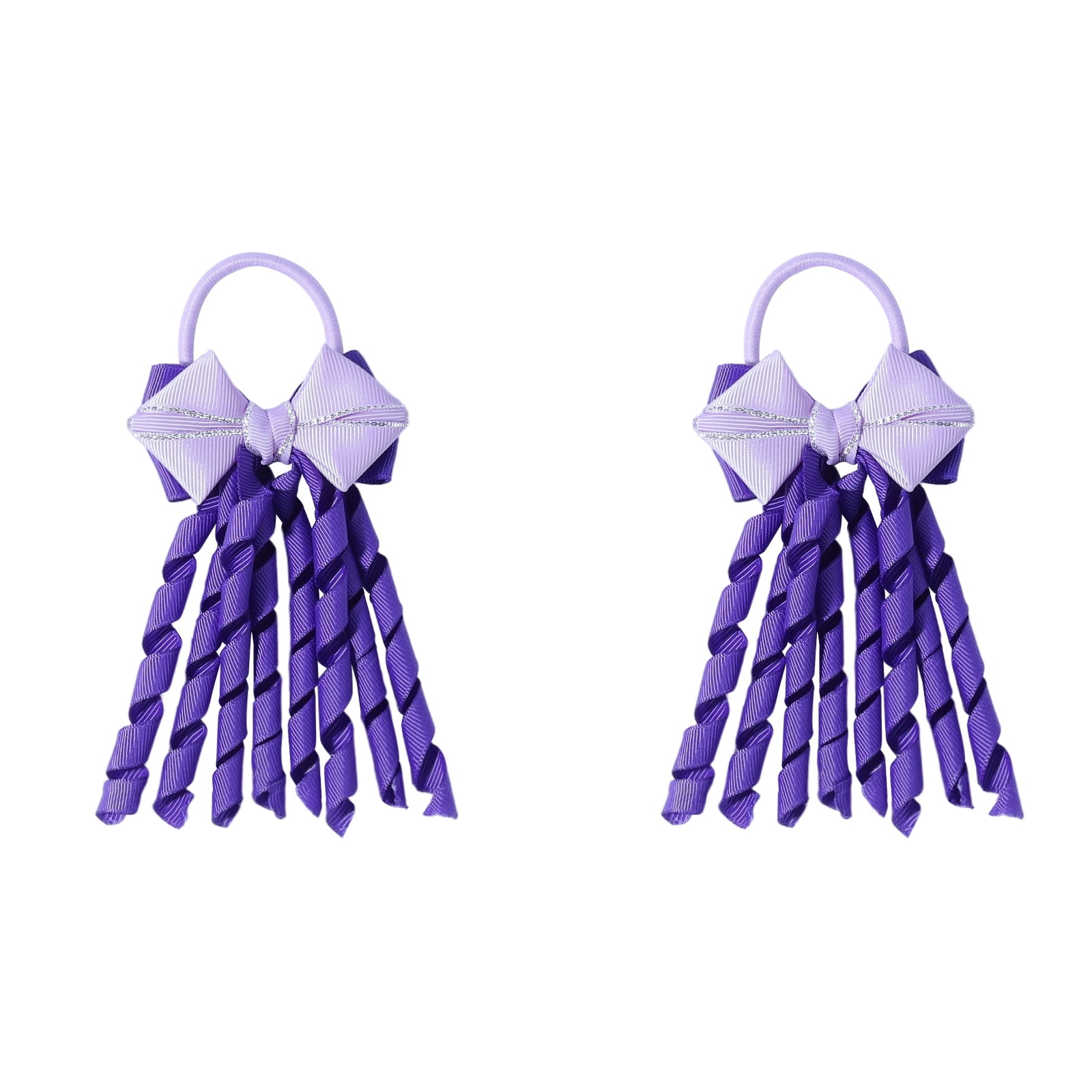 COOLHOOD Pair of Ribbon Hair Ties for Cheerleading Flowing Tassels ...