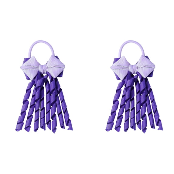 COOLHOOD Pair of Ribbon Hair Ties for Cheerleading Flowing Tassels ...