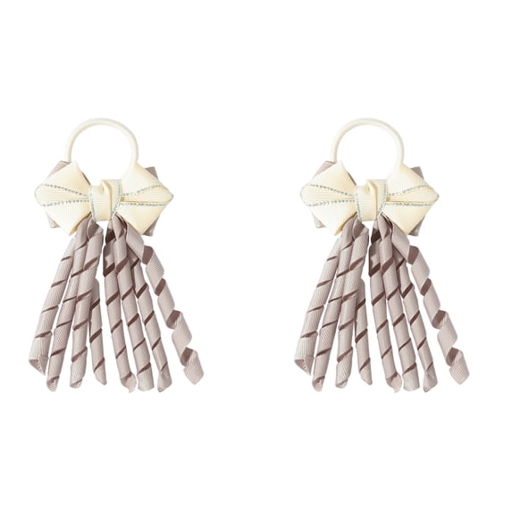 COOLHOOD Pair of Ribbon Hair Ties for Cheerleading Flowing Tassels ...